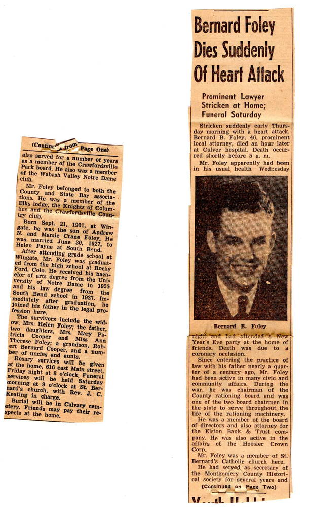 Foley. Bernard - Montgomery InGenWeb Project